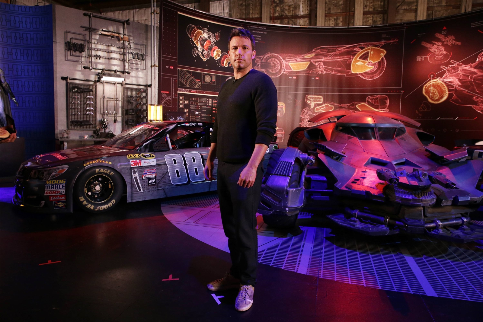 Junior, Jimmie meet 'Batman' and 'Superman' - Official Site Of NASCAR