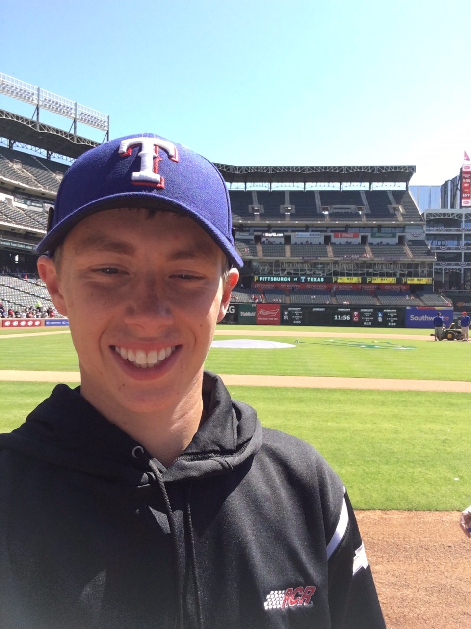 Brandon Jones spends day with Texas Rangers | Official Site Of NASCAR
