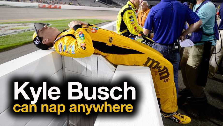 @nascarcasm: Kyle Busch can nap anywhere - Official Site Of NASCAR