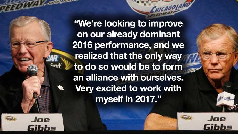 @nascarcasm: Joe Gibbs Racing announces technical alliance with Joe ...