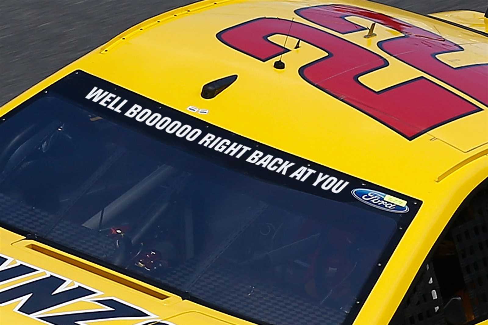 What driver windshields should really say - Official Site Of NASCAR