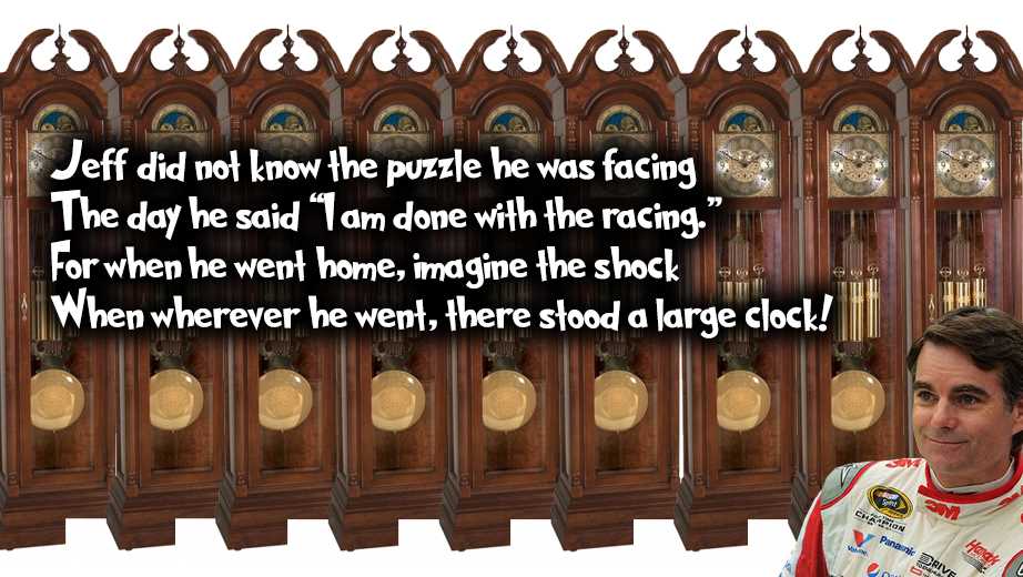 Jeff Gordon and the nine clocks: A poem - Official Site Of NASCAR