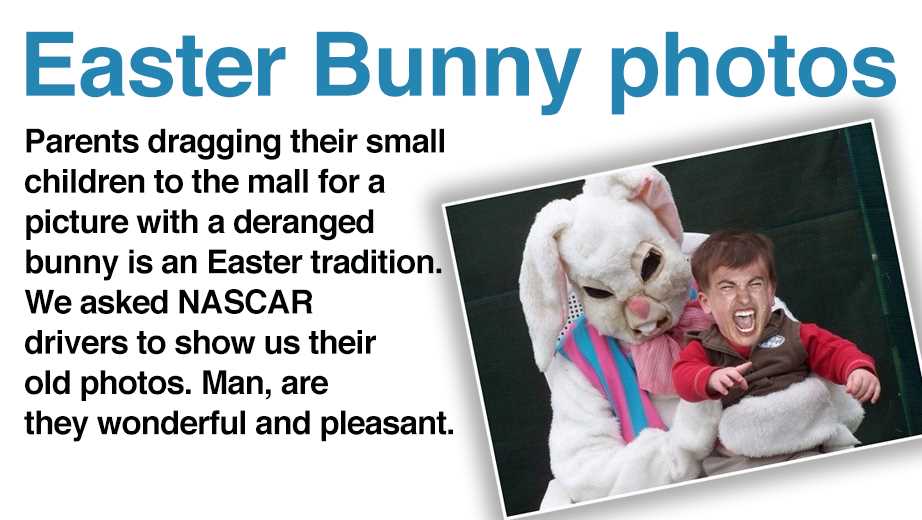 @nascarcasm: Deranged Easter Bunny photos with drivers - Official Site ...
