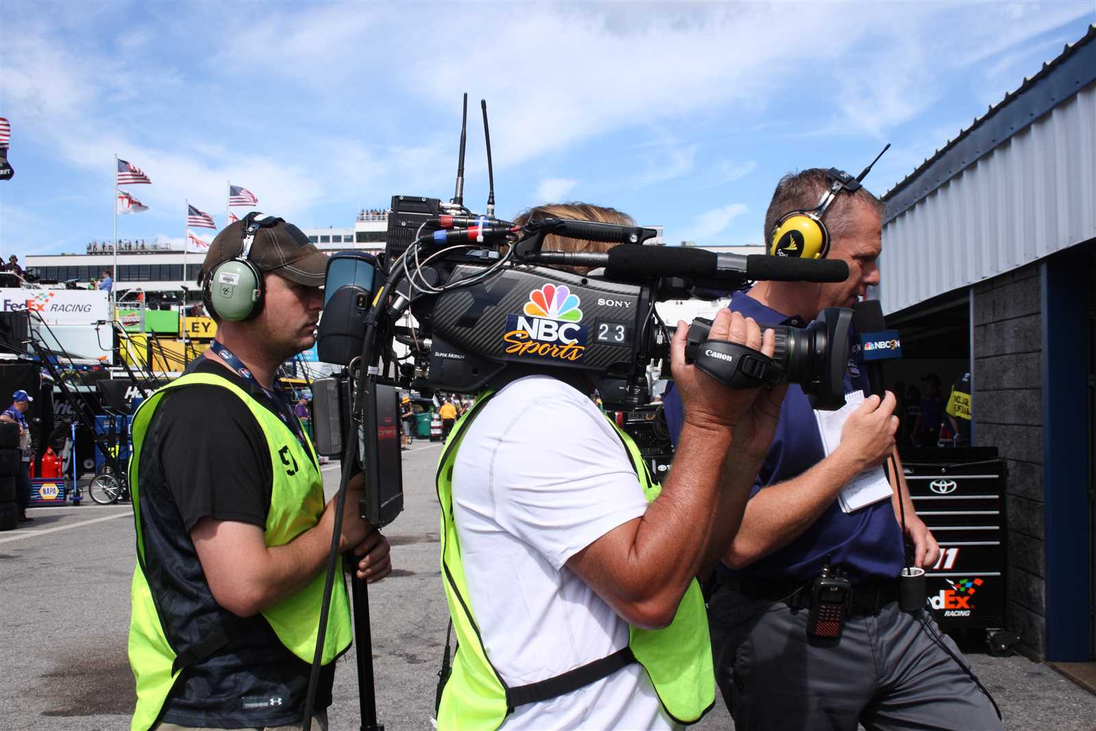 Behind the scenes: Photos from NBC Booth - Official Site Of NASCAR