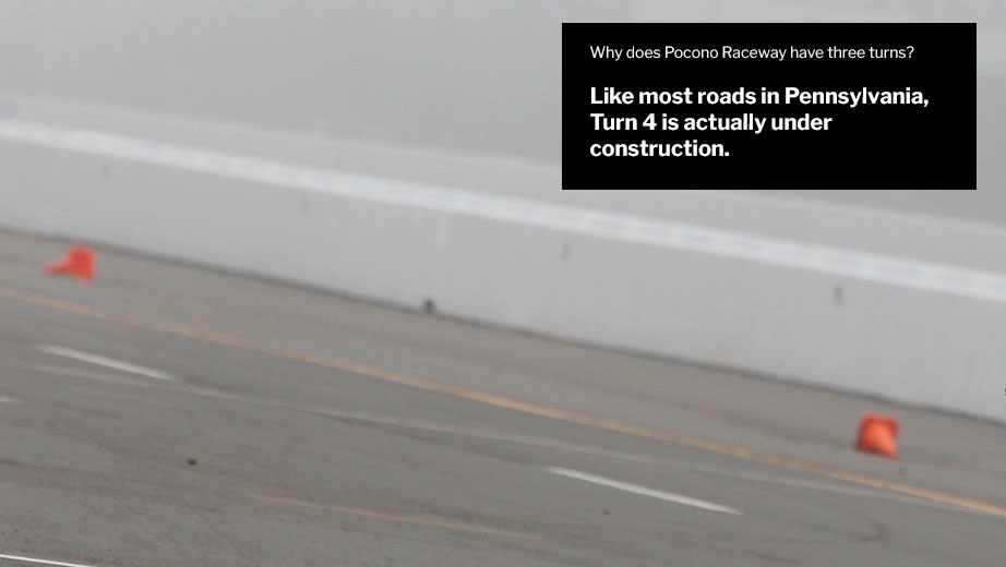 Why does Pocono Raceway only have three turns? - Official Site Of NASCAR