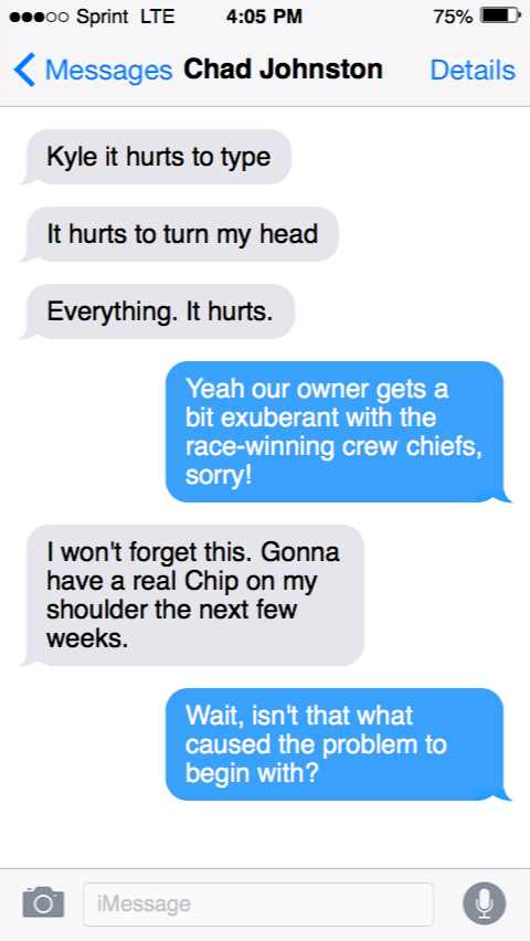 @nascarcasm: Fake texts to Michigan winner Kyle Larson | Official Site ...
