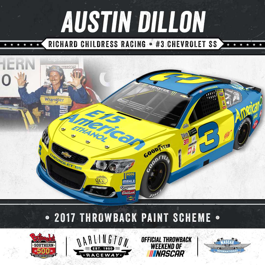 2017 Darlington Throwback Paint Schemes - Official Site Of NASCAR