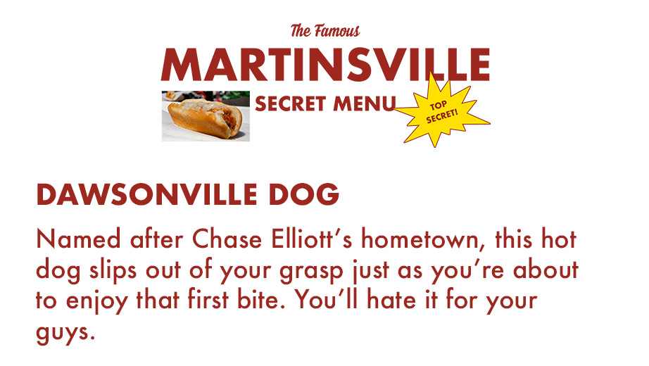 Martinsville hot dogs: The secret menu - Official Site Of NASCAR