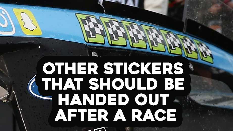 @nascarcasm: Other stickers to hand out after a race | Official Site Of ...
